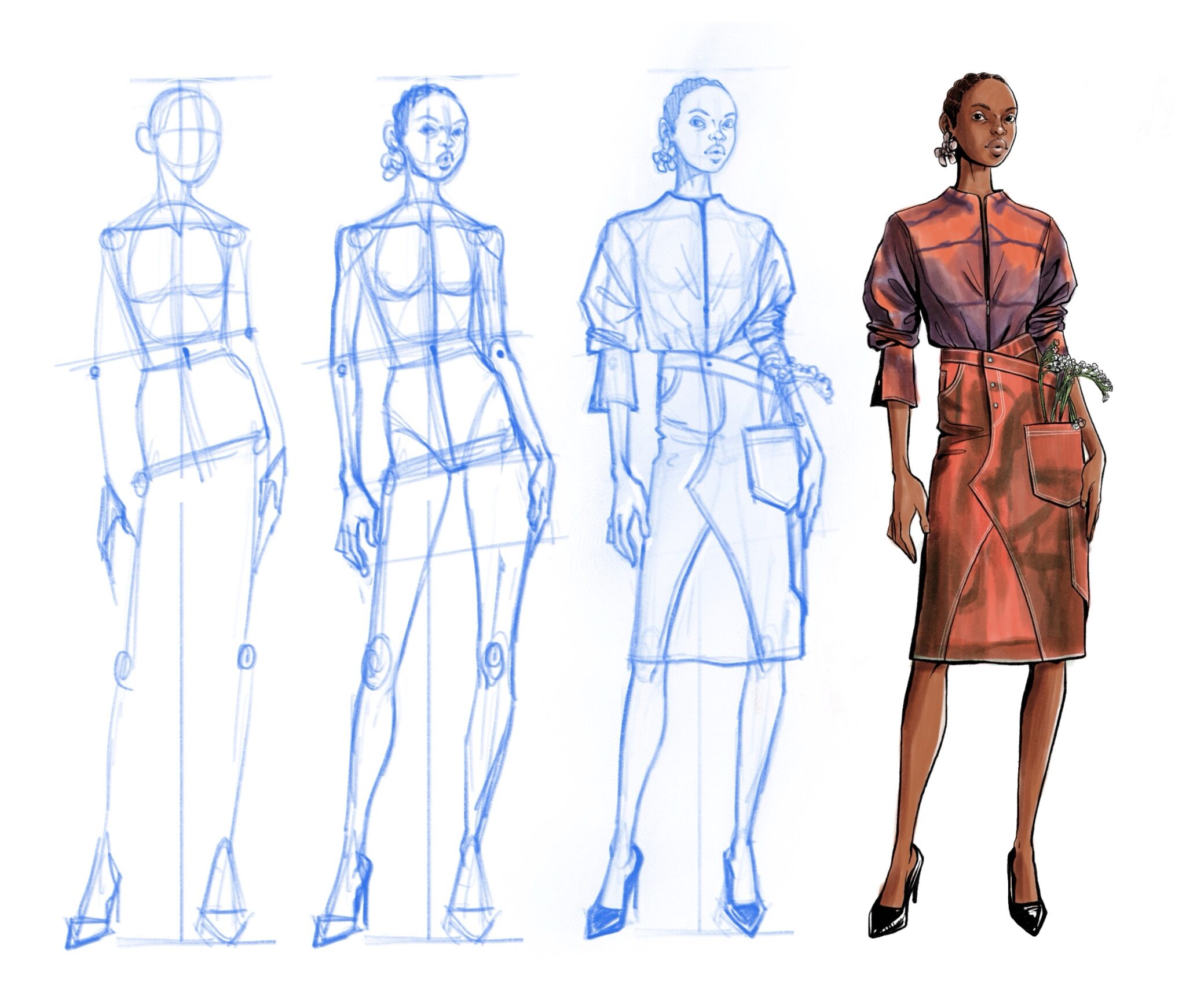 Curso de Dibujo Figurin de Moda Online - Estudio NEB
